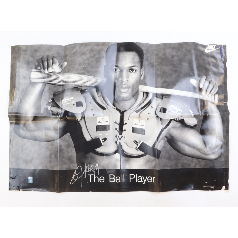Bo Jackson Signed "The Ball Player" 23x35 Original Nike Poster (Jackson ...