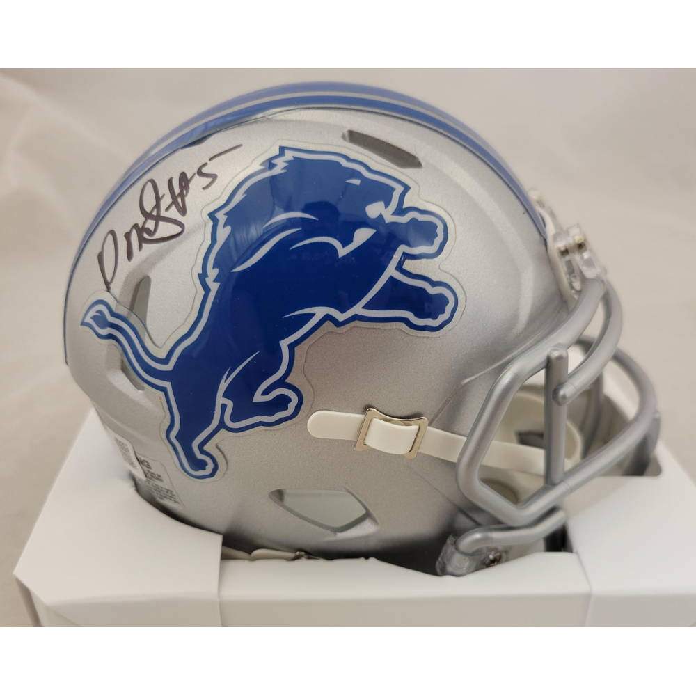 David Montgomery Signed Lions Speed Mini Helmet (Beckett) | Pristine ...