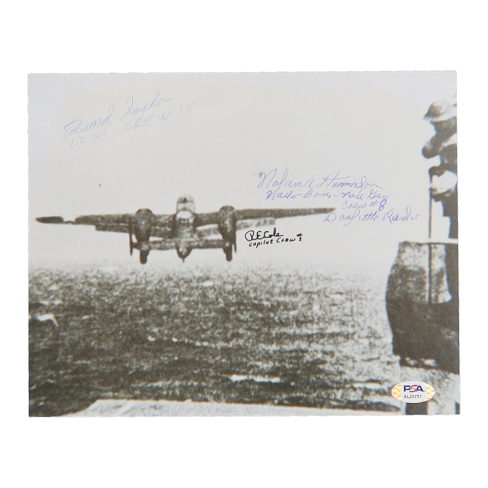 Richard E. Cole, Nolan A. Herndon & Edward Saylor Signed WWII 8x10 ...