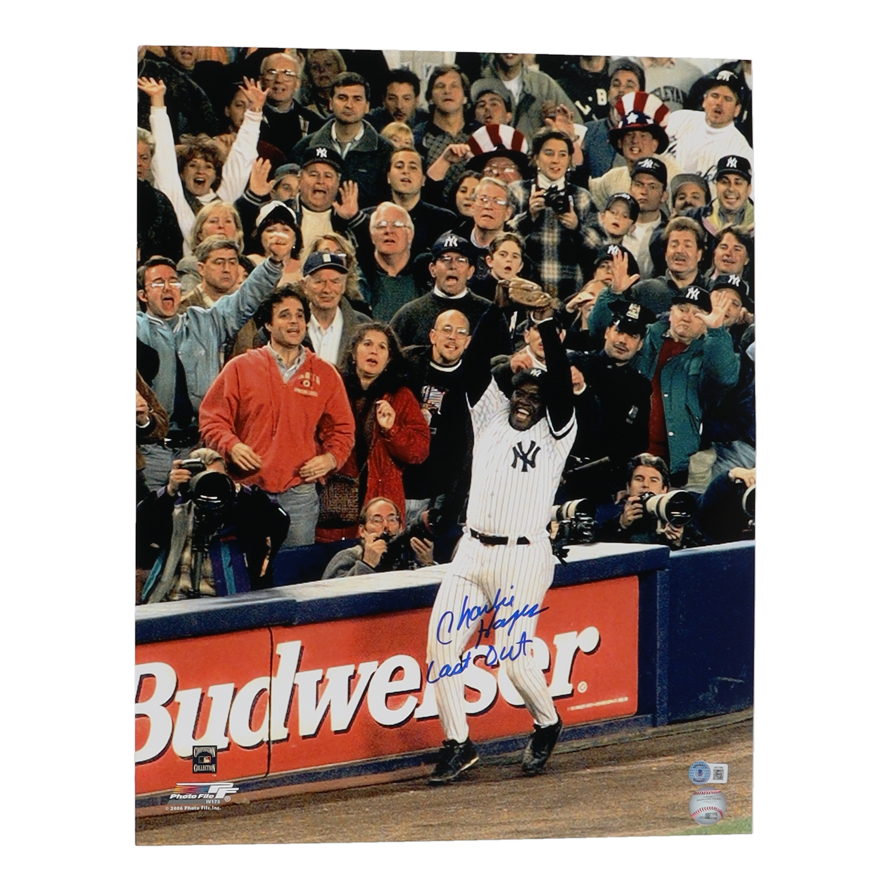 Charlie Hayes Signed Yankees 16x20 Photo Inscribed "Last Out" (Beckett ...