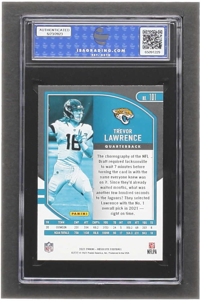 Trevor Lawrence 2021 Absolute Retail #101 RC (ISA 10) | Pristine Auction