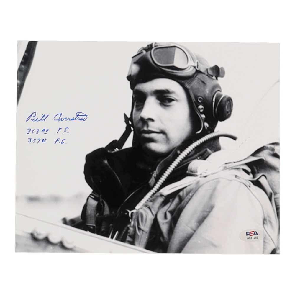 Bill Overstreet Signed 8x10 Photo with Service Record Inscription (PSA ...