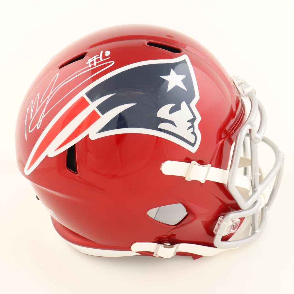 Mac Jones Signed Patriots Full-Size Flash Alternate Speed Helmet ...