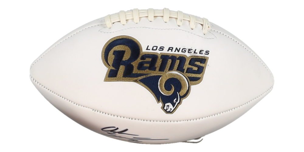 Alec Ogletree Signed Rams Logo Football Inscribed "Go Rams!!" (Beckett ...