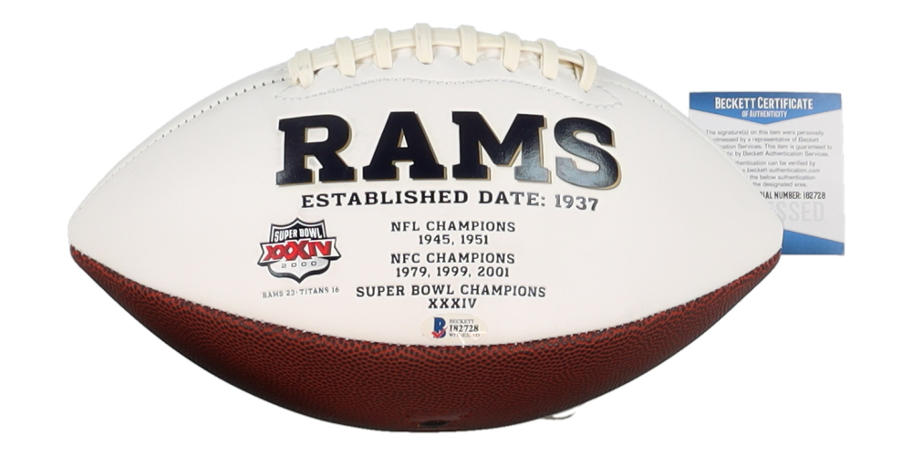 Alec Ogletree Signed Rams Logo Football Inscribed "Go Rams!!" (Beckett ...