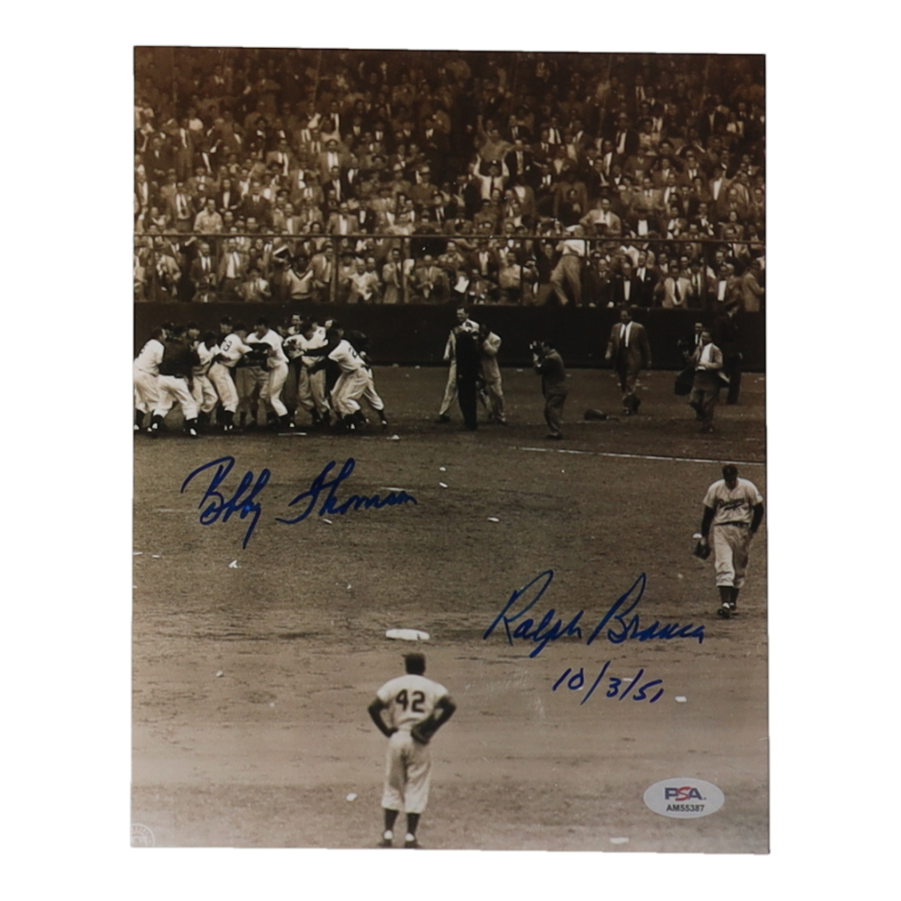 Bobby Thomson & Ralph Branca Signed "The Shot Heard 'Round The World ...