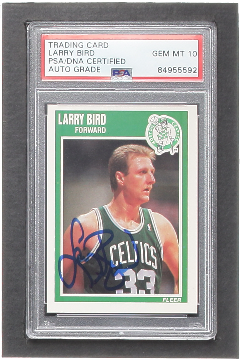 Larry Bird Signed 1989-90 Fleer #8 (PSA | Auto 10) | Pristine Auction