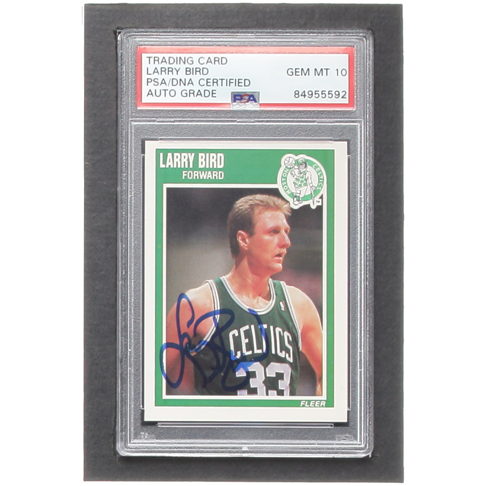 Larry Bird Signed 1989-90 Fleer #8 (PSA | Auto 10) | Pristine Auction