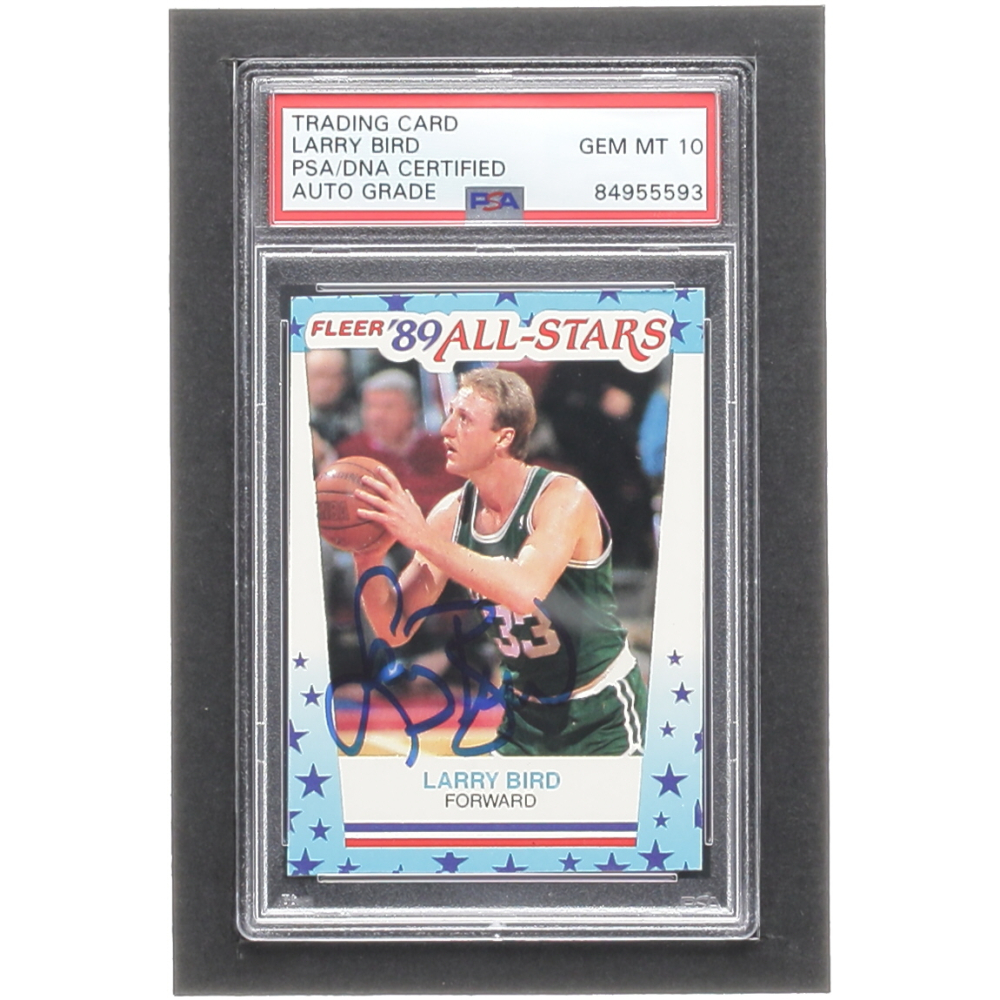 Larry Bird Signed 1989-90 Fleer Stickers #10 (PSA | Auto 10) | Pristine ...