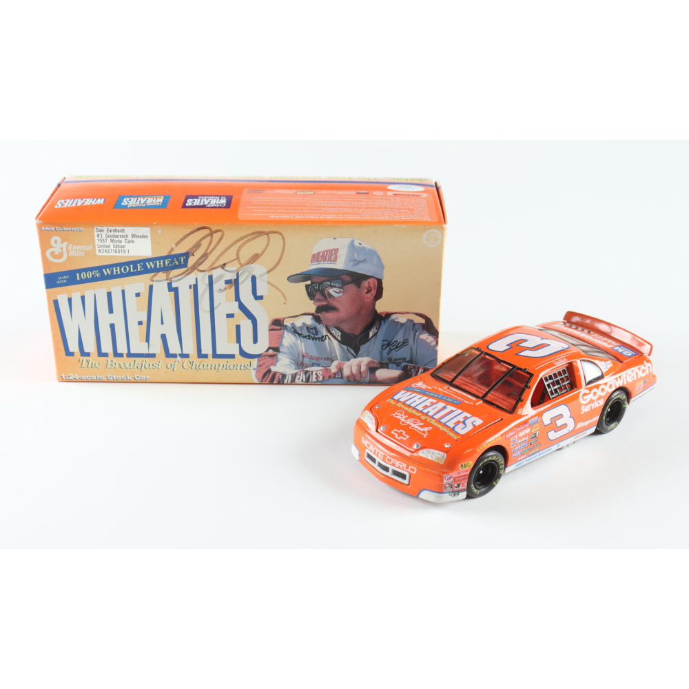 Dale Earnhardt Sr. Signed Packaging of 1997 Goodwrench Wheaties Monte ...