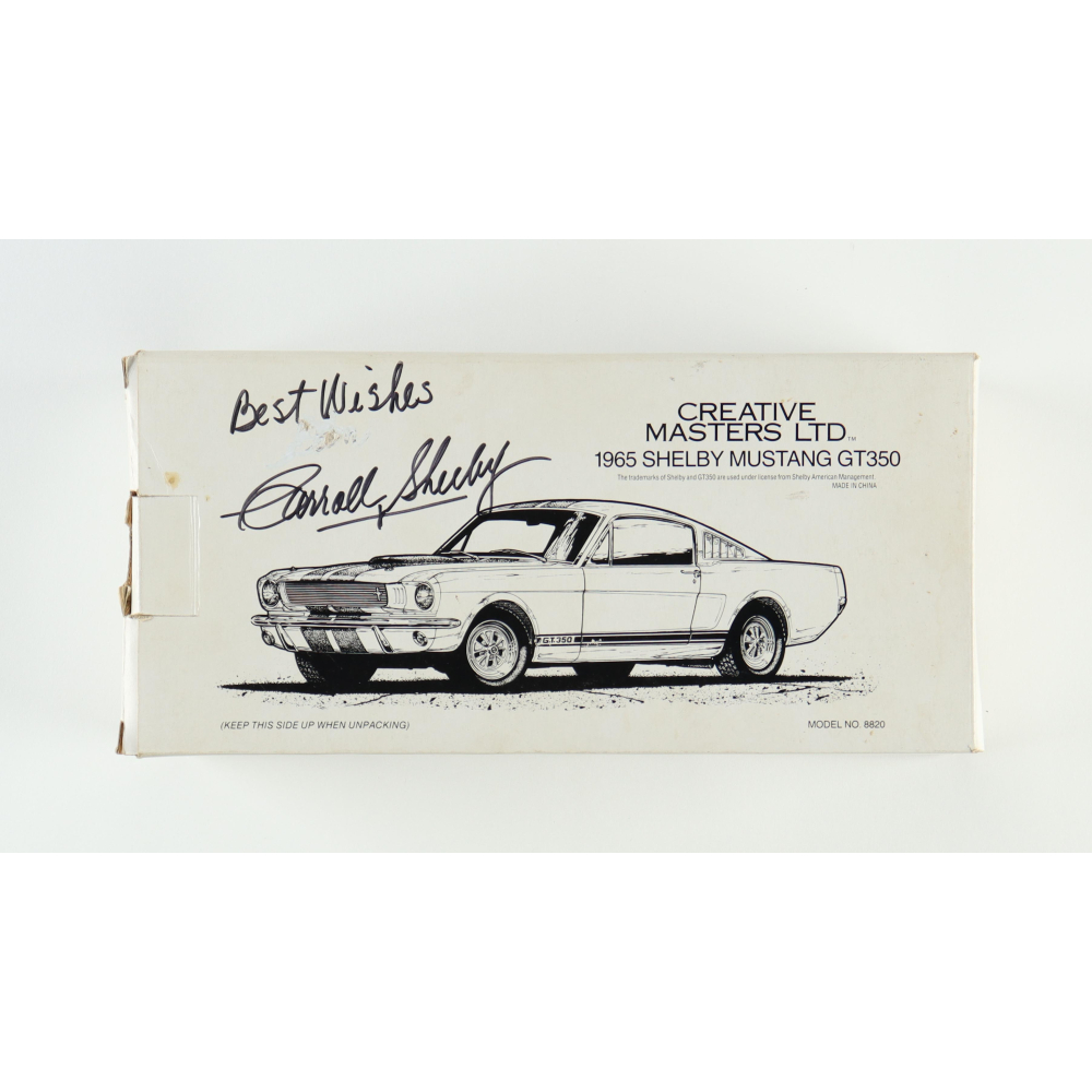 Carroll Shelby Signed Package With 1965 Shelby Mustang 1:24 Scale Die ...