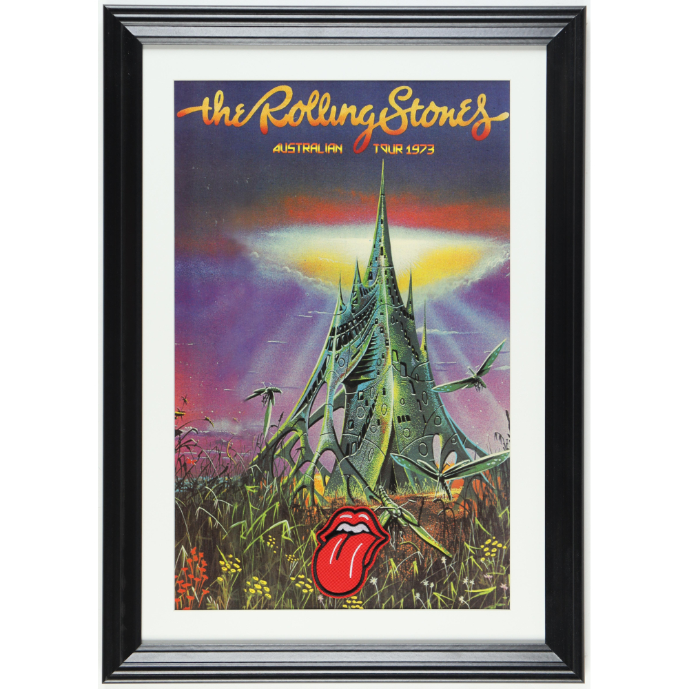 1973 "The Rolling Stones" Australian Tour Custom Framed Print with ...