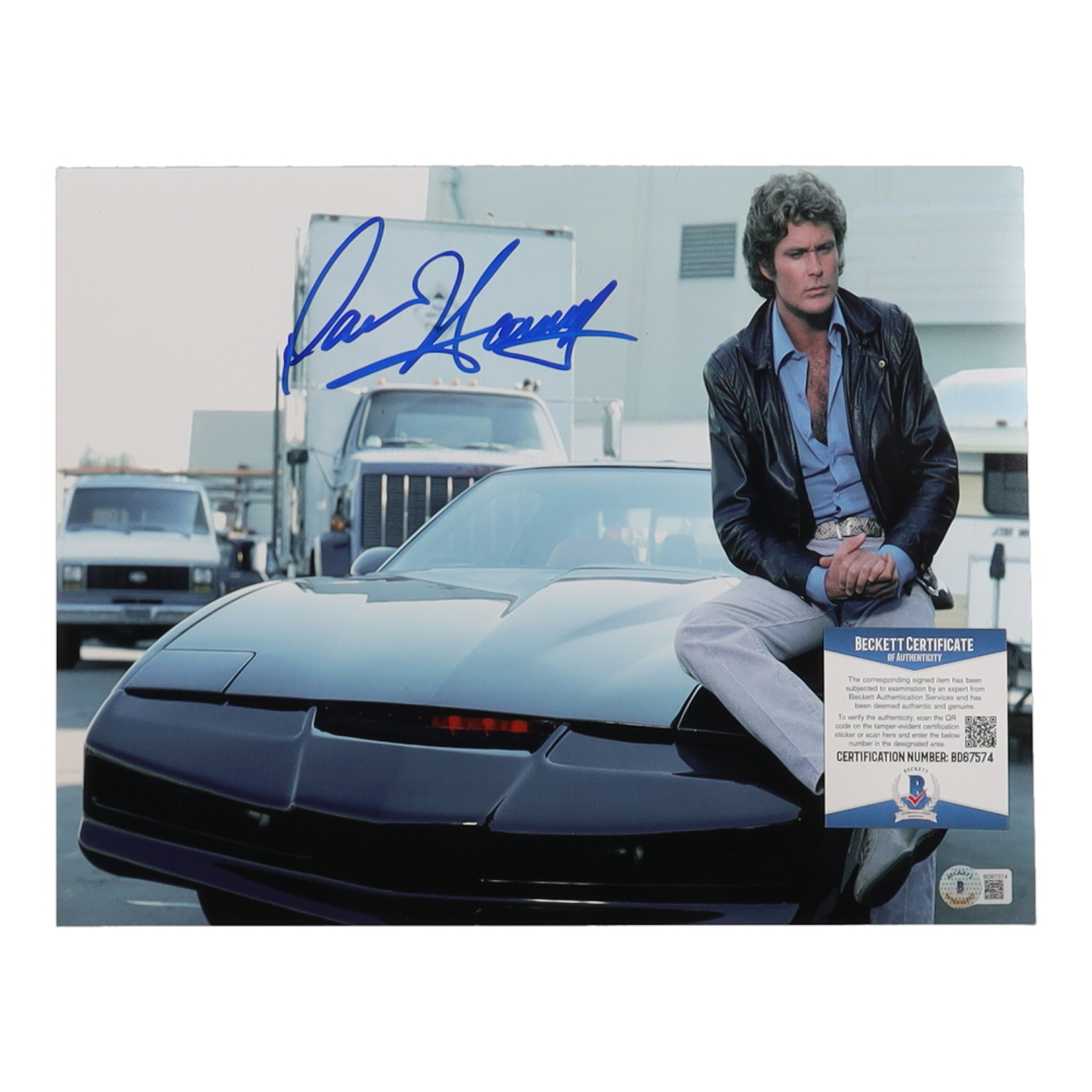 David Hasselhoff Signed "Knight Rider" 11x14 Photo (Beckett) | Pristine ...