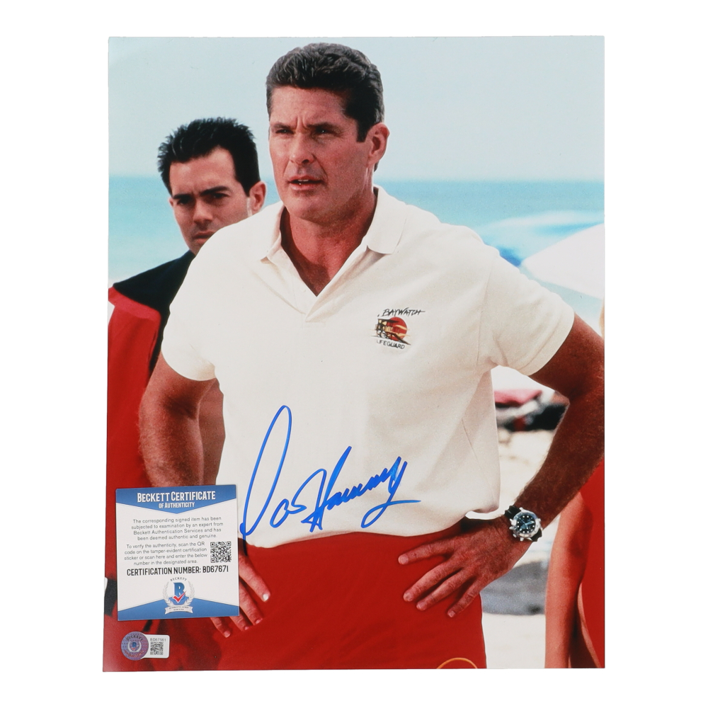 David Hasselhoff Signed "Baywatch" 11x14 Photo (Beckett) | Pristine Auction