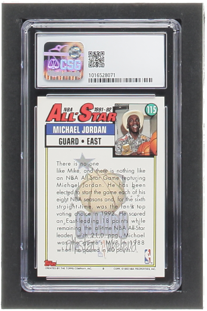 Michael Jordan 1992-93 Topps #115 AS (CSG 8.5) | Pristine Auction
