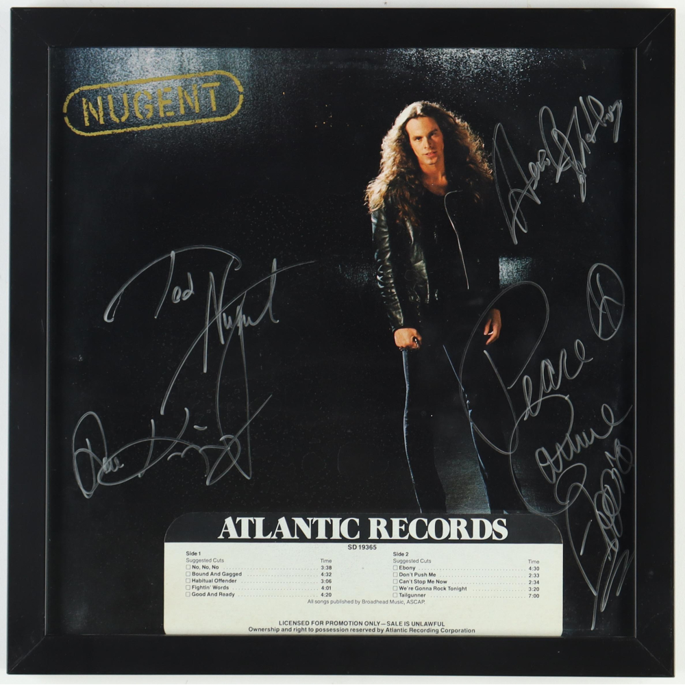 "Nugent" Custom Framed Album-Cover Band-Signed by (4) with Ted Nugent ...
