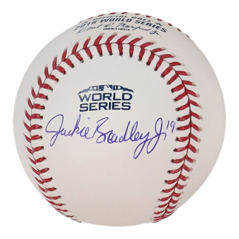 Jackie Bradley Jr. Signed 2018 World Series Baseball (MLB) | Pristine ...