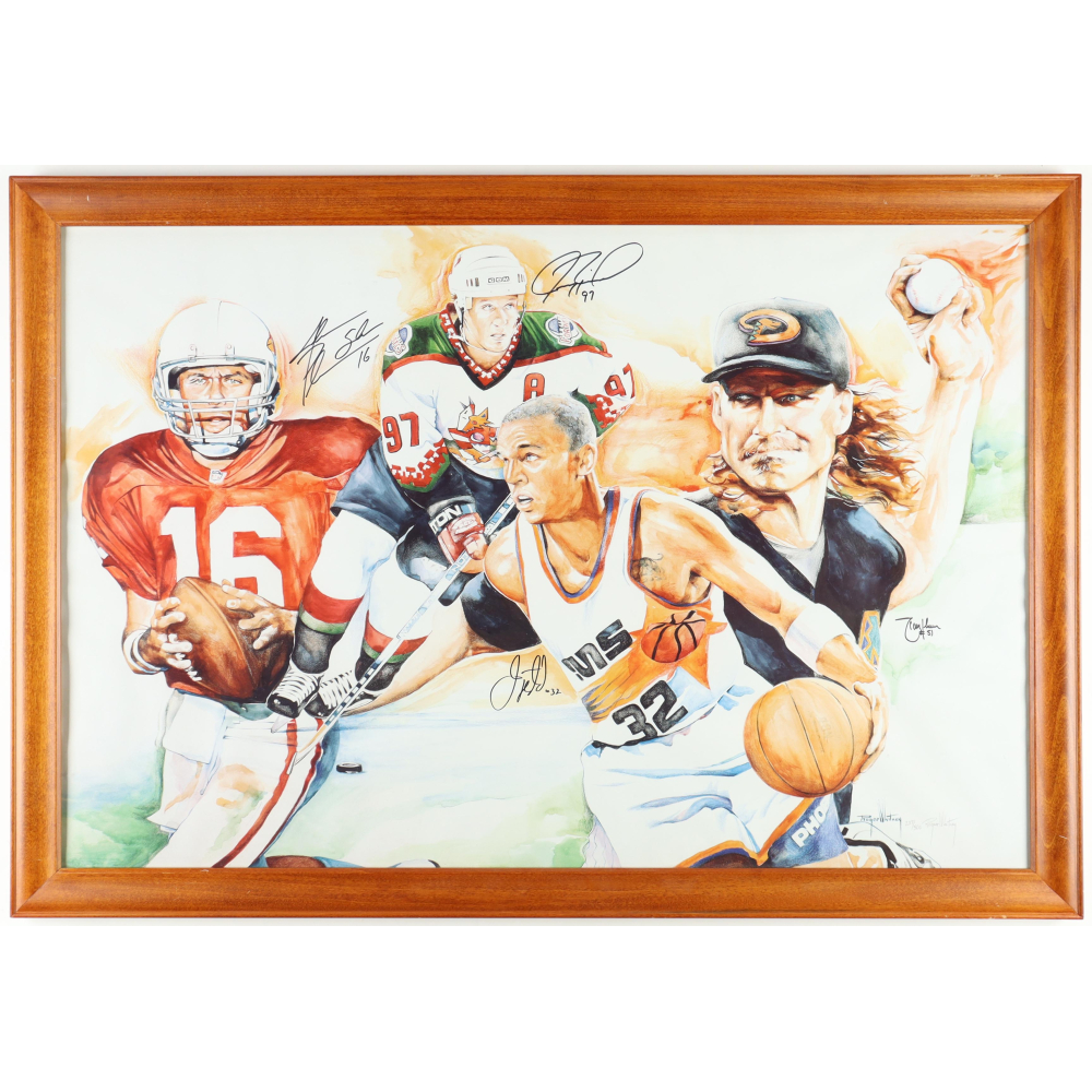 Arizona Sports Greats Custom Framed LE Poster Signed by (4) with Jason ...