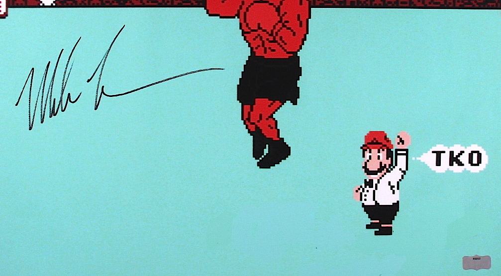 Mike Tyson Signed "Punch-Out!!" 16x20 Photo on Canvas (Radtke COA ...