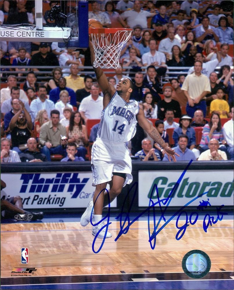 Jameer Nelson Signed Magic 8x10 Photo Inscribed "20th Pick" (PA LOA ...