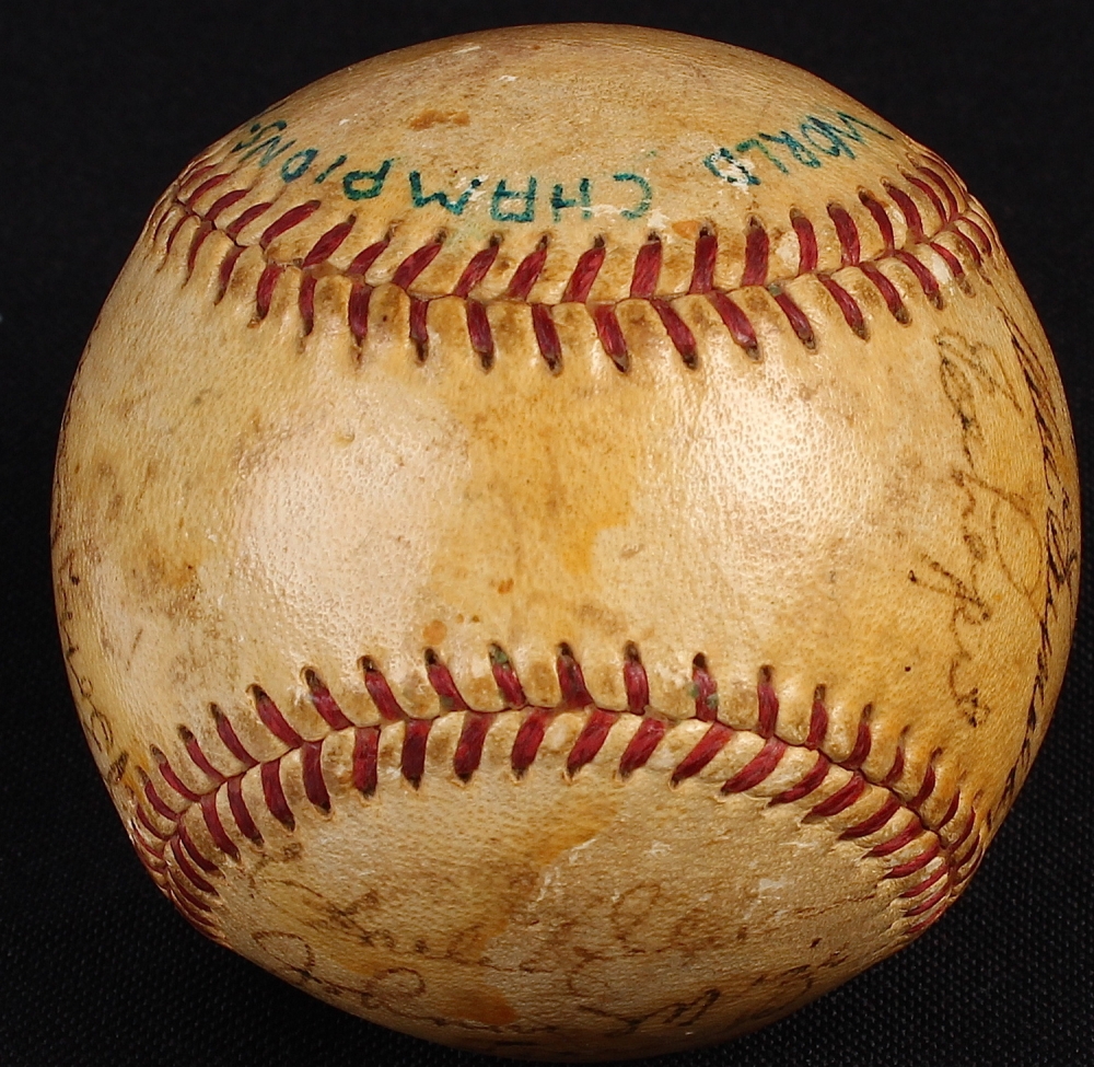 1950 Yankees World Series Champs Multi-Signed Baseball Signed by (20 ...