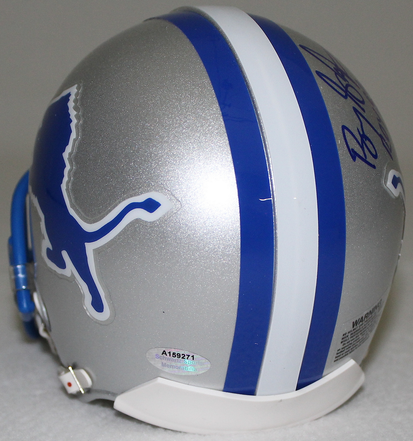 Barry Sanders, Lem Barney & Billy Sims Signed Lions Mini-Helmet with (3 ...
