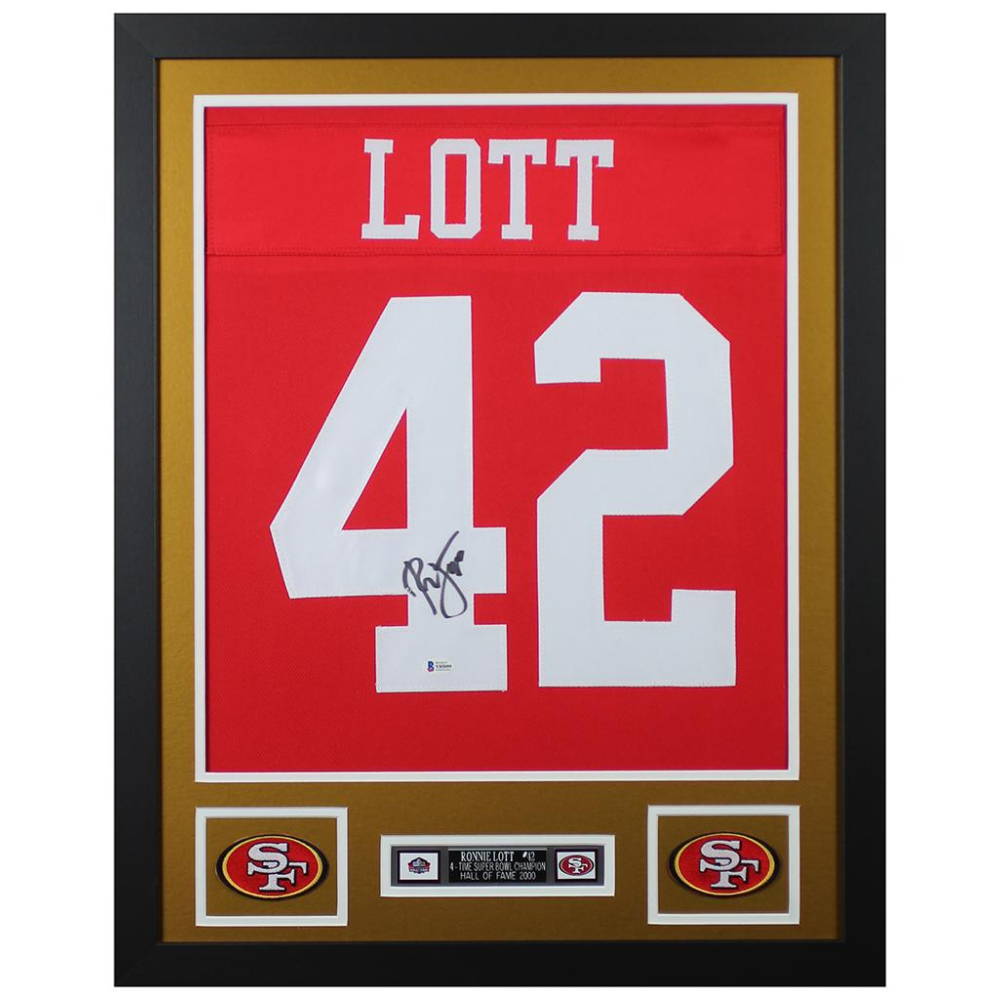 Ronnie Lott Signed Custom Framed Jersey Display (Beckett) | Pristine Auction