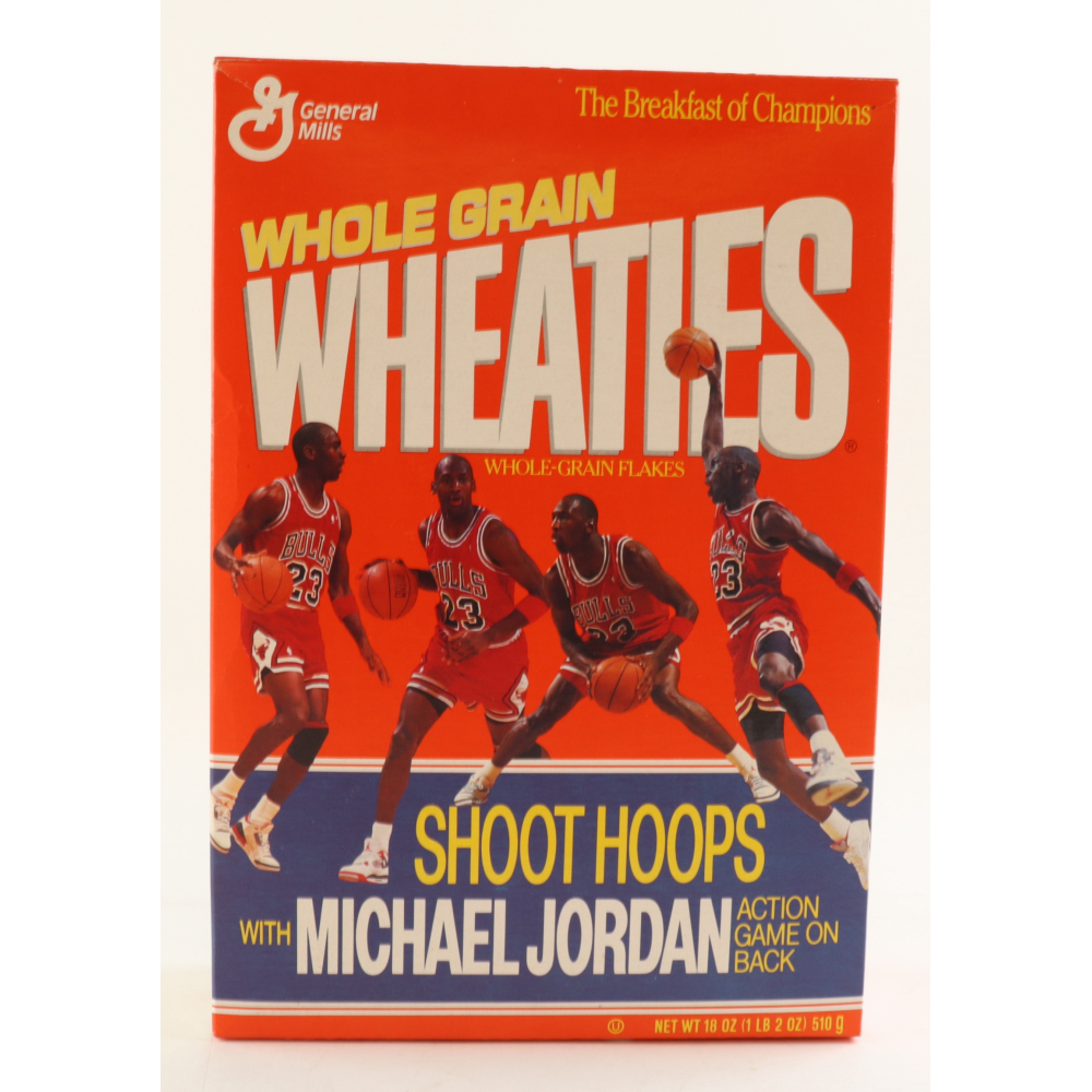 Michael Jordan Wheaties Cereal Box with "Shoot Hoops" Action Game ...