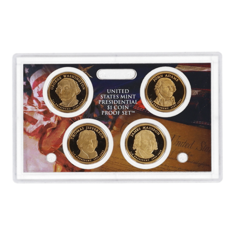 (4) United States Mint Presidential $1 Coin Set -- George Washington ...