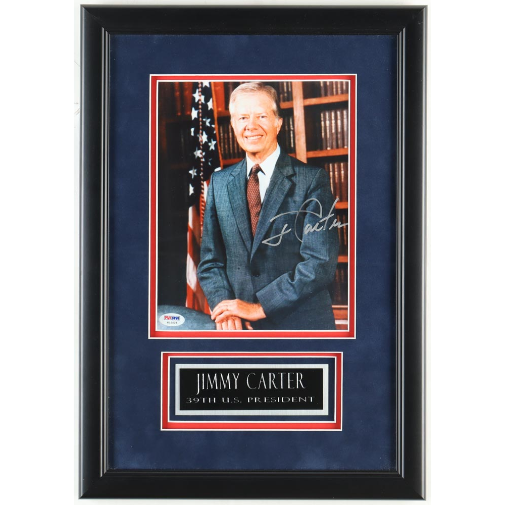 Jimmy Carter Signed Custom Framed Photo (PSA) | Pristine Auction
