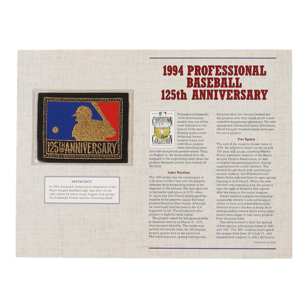 1994 Baseball 125th Anniversary Cooperstown Collections Statistics ...