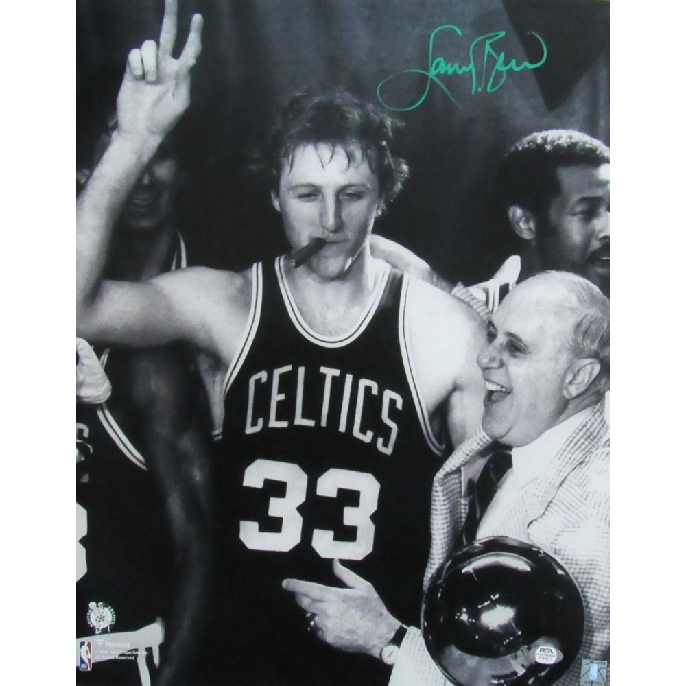 Larry Bird Signed Celtics 16x20 (PSA) | Pristine Auction