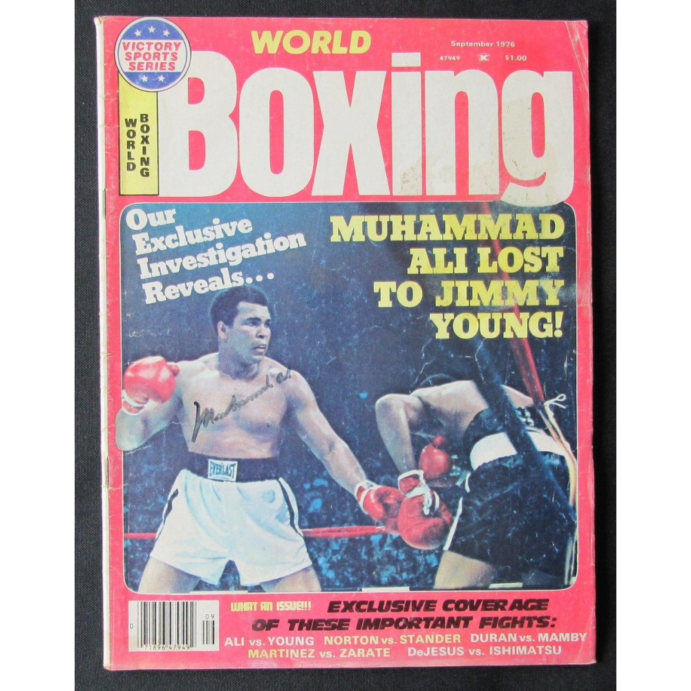 Muhammad Ali Signed 1976 World Boxing Magazine (Beckett) | Pristine Auction
