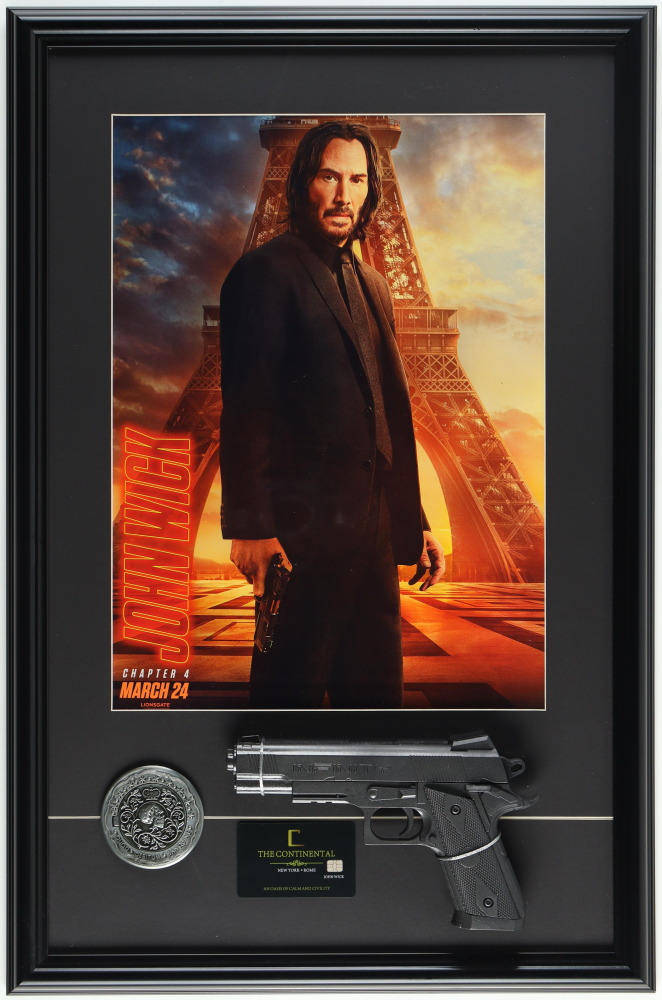 "John Wick: Chapter Four" Custom Framed Movie Poster Display with Prop ...