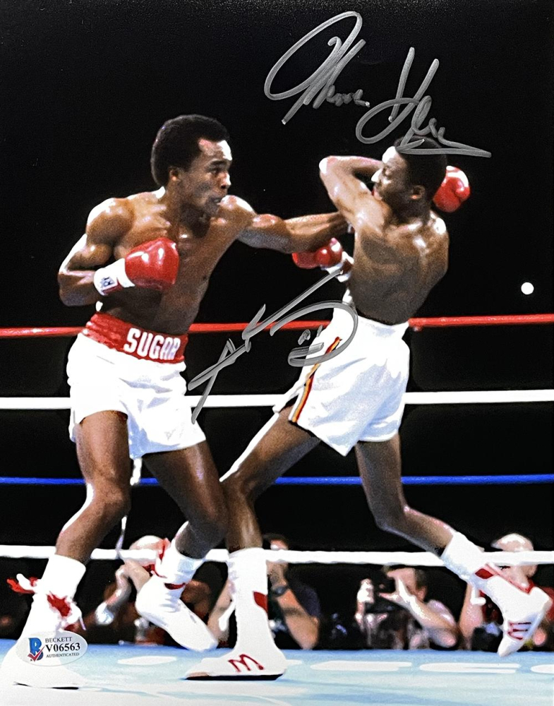 Sugar Ray Leonard & Thomas Hearns Signed 8x10 Photo (Beckett ...