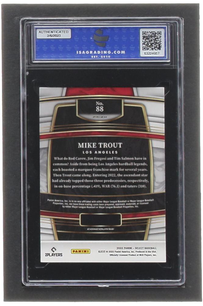 Mike Trout 2022 Select Scope #88 (ISA 10) | Pristine Auction