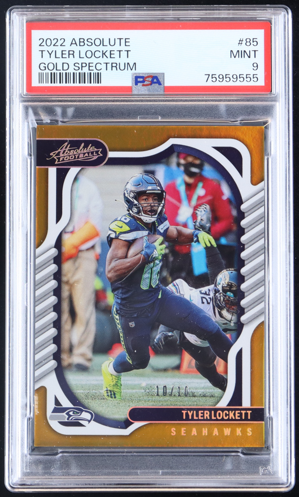 Tyler Lockett 2022 Absolute Spectrum Gold #85 #10/10 (PSA 9) | Pristine ...