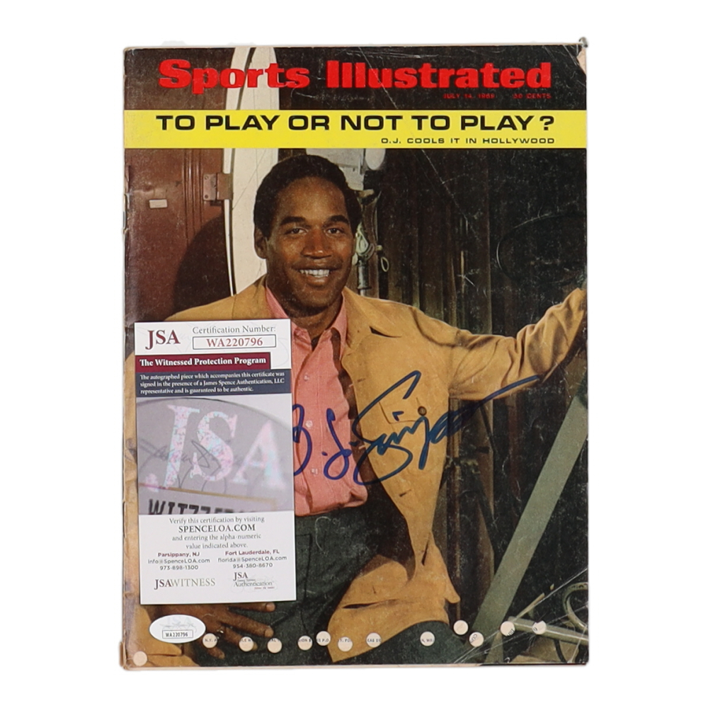 O.J. Simpson Signed 1969 Sports Illustrated Magazine (JSA) | Pristine ...