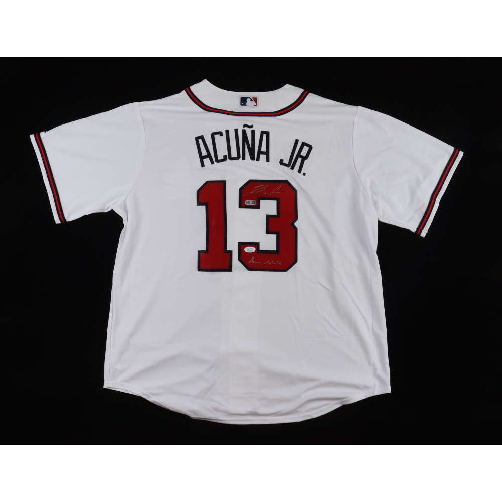 Ronald Acuna Jr. Signed Braves Jersey Inscribed "Acuna Matata" (JSA ...