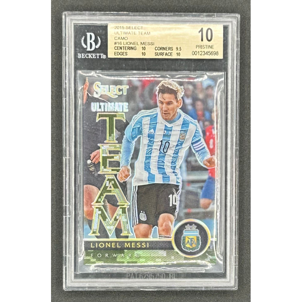 Lionel Messi 2015-16 Select Ultimate Team Camo #16 #2/249 (BGS 10 ...
