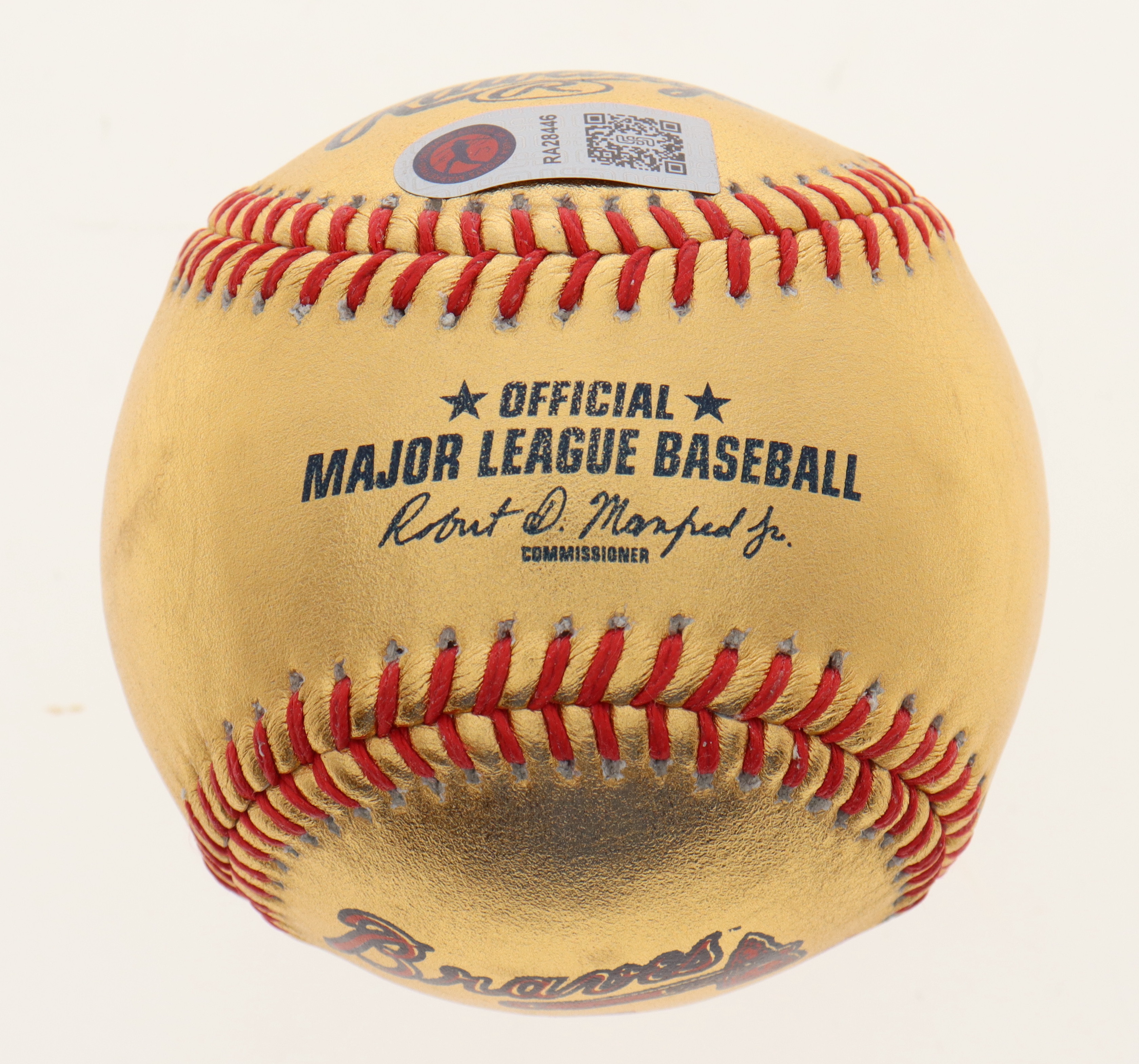 Ronald Acuna Jr. Signed Braves Logo OML Baseball Inscribed "La Bestia ...