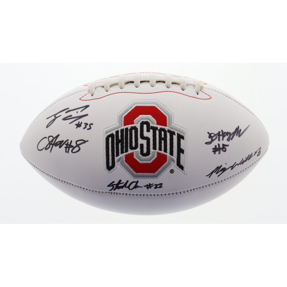 Ohio State Buckeyes Logo Football Signed By (5) with Miyan Williams ...