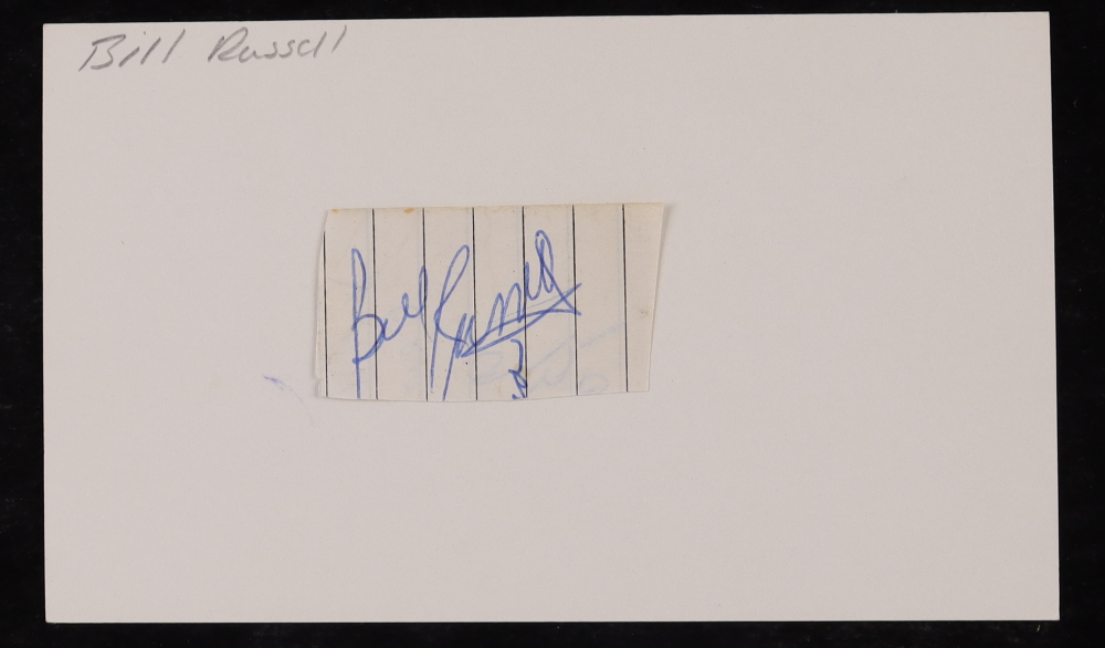 Bill Russell Signed Index Card (Beckett) | Pristine Auction