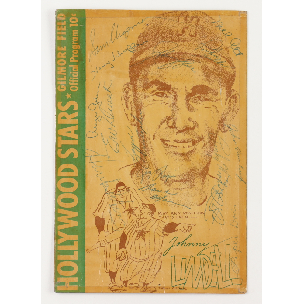 1952 Oakland Oaks & Hollywood Stars Program Cover Signed by (15) with ...
