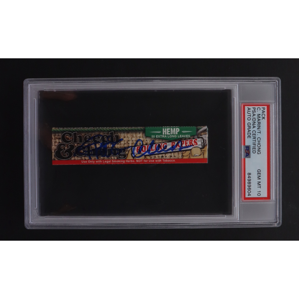 Cheech Marin And Tommy Chong Signed Cheech And Chong Rolling Papers Psa Autograph Graded Psa 10