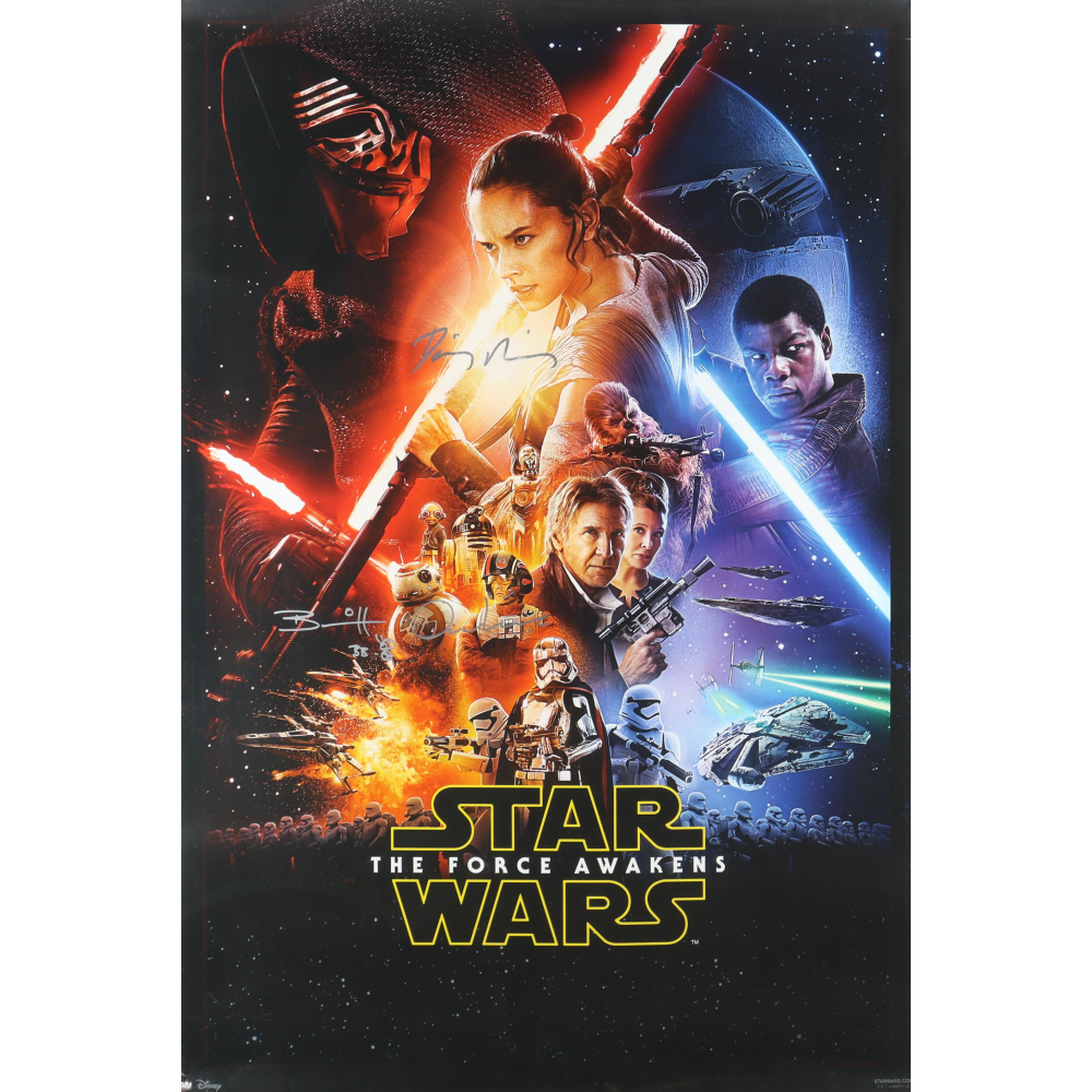 Daisy Ridley, Oscar Isaac & Brian Herring Signed "Star Wars Episode VII ...
