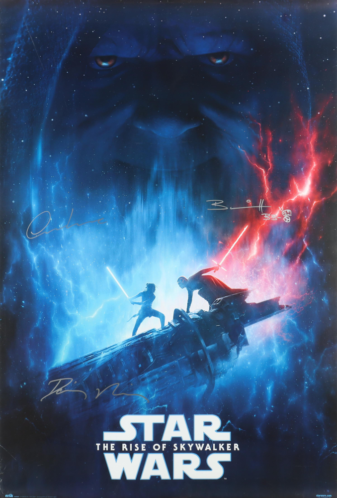 Daisy Ridley, Oscar Isaac & Brian Herring Signed "Star Wars Episode IX ...