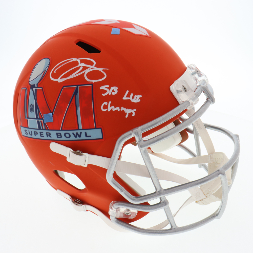 Odell Beckham Jr. Signed Super Bowl LVI Logo Full-Size On-Field Speed ...