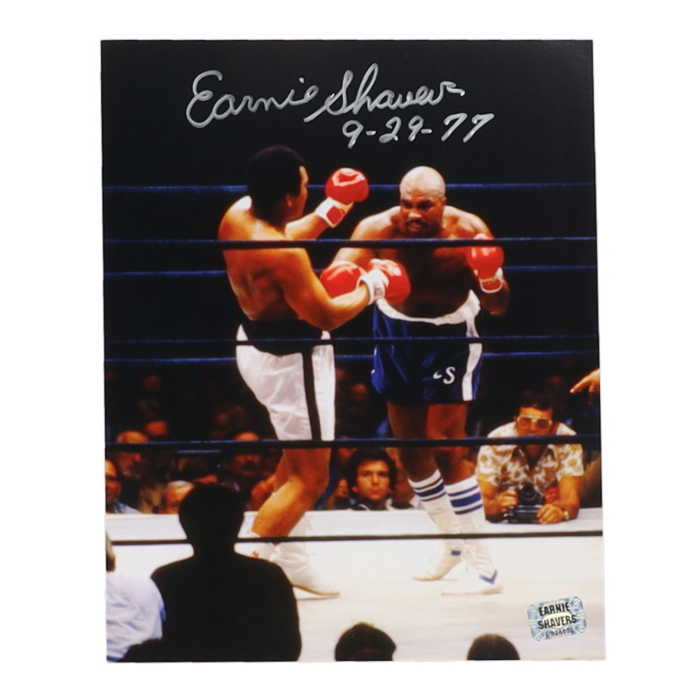 Earnie Shavers Signed 8x10 Photo Inscribed "9-29-77" (Shavers ...