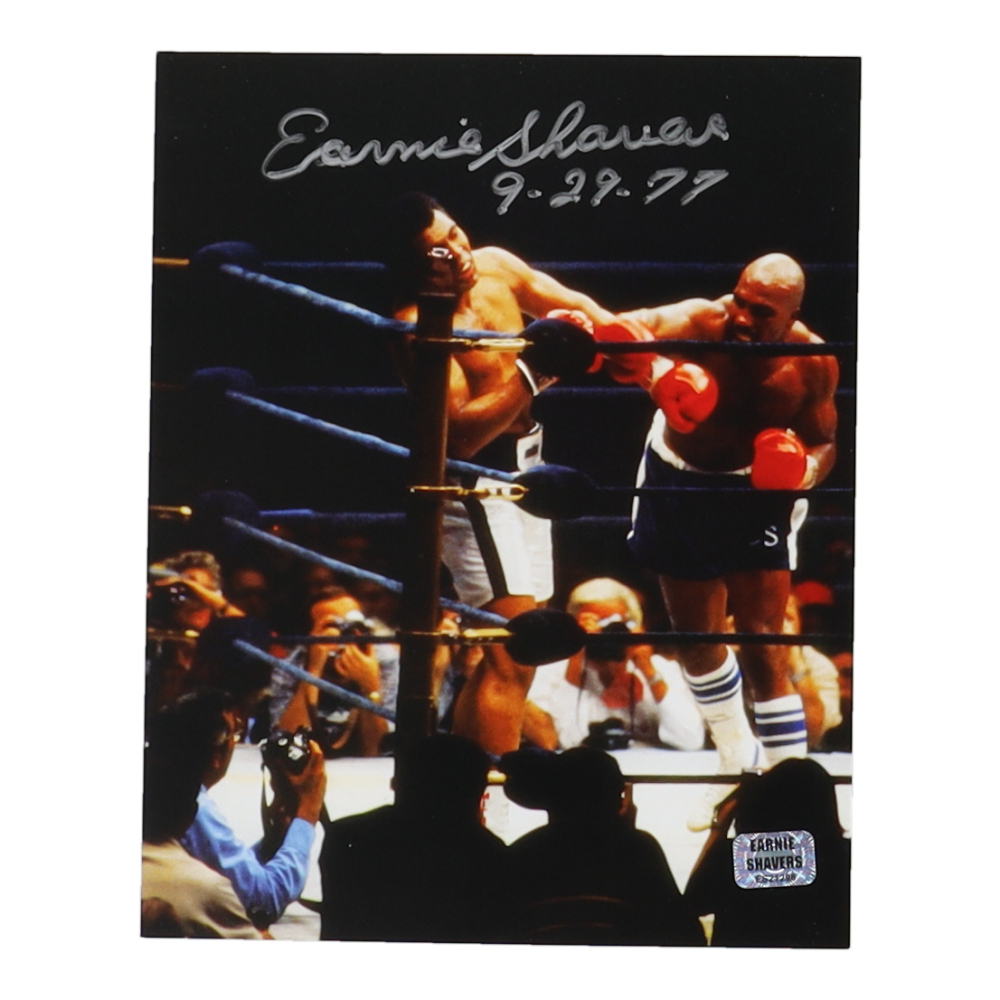Earnie Shavers Signed 8x10 Photo Inscribed "9-29-77" (Shavers ...